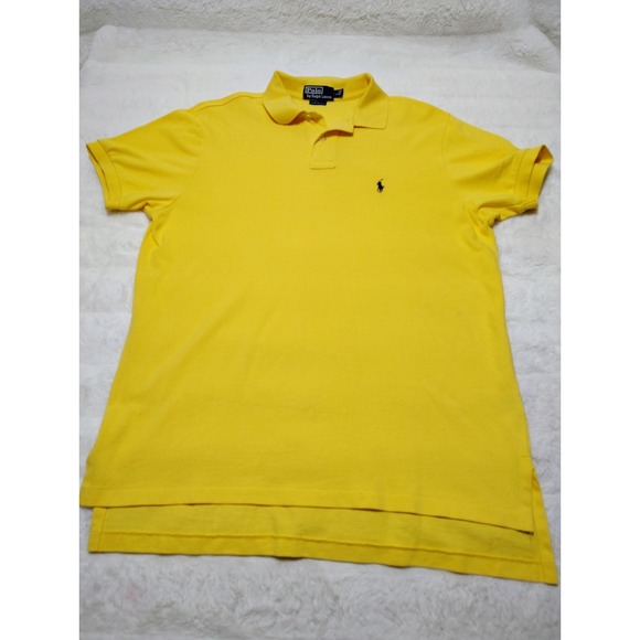 Polo Ralph Lauren | Shirts | Polo Ralph Lauren Yellow Polo Shirt Mens L ...